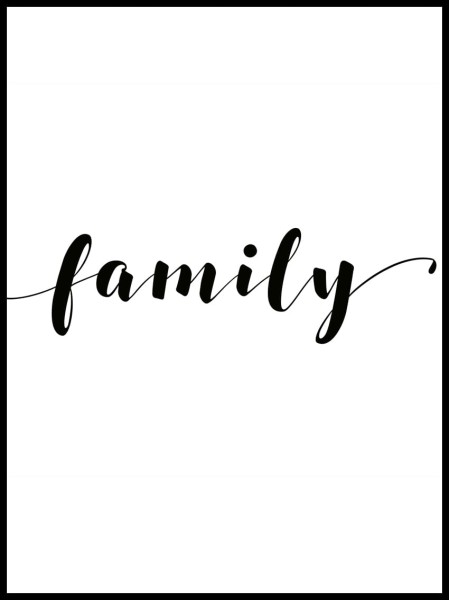 Plakat, Napis Family - Rodzina | Sklep internetowy 4rooms